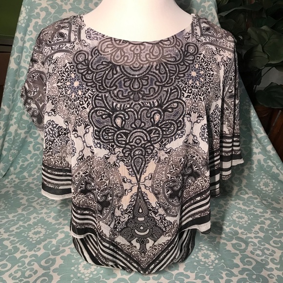 World unity | Tops | Tank Top Paisley Black And White World Unity Brand ...